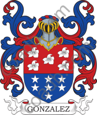 Gonzalez Family Crest, Coat of Arms and Name History