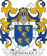 Gonzalez Family Crest, Coat of Arms and Name History