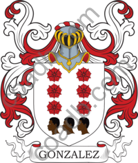 Gonzalez Family Crest, Coat of Arms and Name History