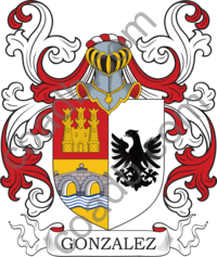 Gonzalez Family Crest, Coat of Arms and Name History