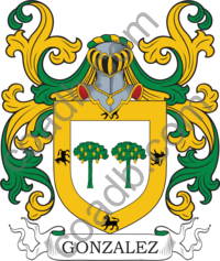 Gonzalez Family Crest, Coat of Arms and Name History