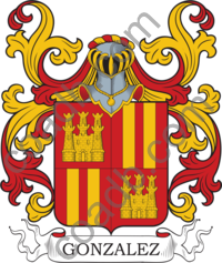 Gonzalez Family Crest, Coat of Arms and Name History