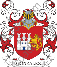 Gonzalez Family Crest, Coat of Arms and Name History