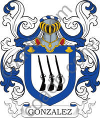Gonzalez Family Crest, Coat of Arms and Name History