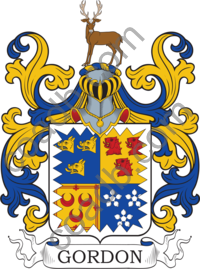 Gordon Family Crest, Coat of Arms and Name History