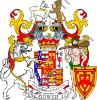 Gower Family Crest, Coat of Arms and Name History