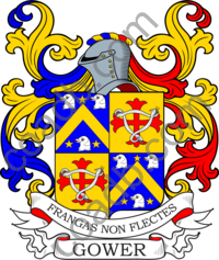 Gower Family Crest, Coat of Arms and Name History