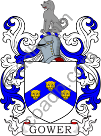 Gower Family Crest, Coat of Arms and Name History