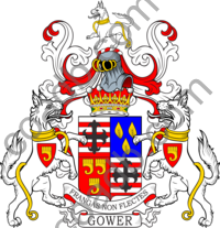 Gower Family Crest, Coat of Arms and Name History