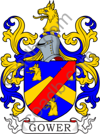 Gower Family Crest, Coat of Arms and Name History
