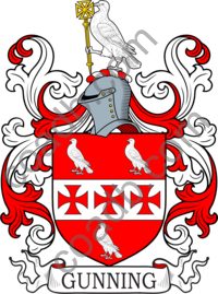 Gunning Family Crest, Coat of Arms and Name History