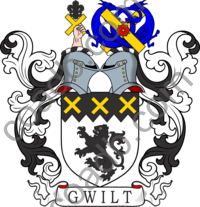 Gwilt Family Crest, Coat of Arms and Name History