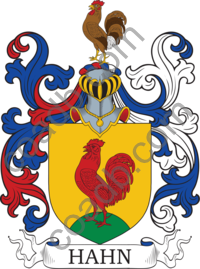 Hahn Family Crest, Coat of Arms and Name History
