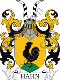 Hahn Family Crest, Coat of Arms and Name History