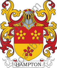 Hampton Family Crest, Coat of Arms and Name History