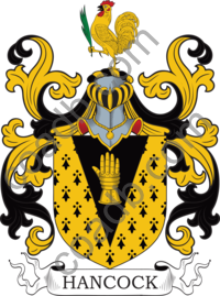 Hancock Family Crest, Coat of Arms and Name History