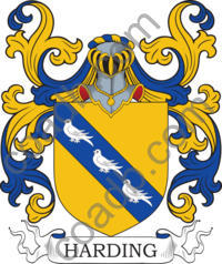 Harding Family Crest, Coat of Arms and Name History