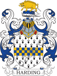 Harding Family Crest, Coat of Arms and Name History