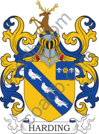 Harding Family Crest, Coat of Arms and Name History