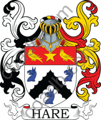 Hare Family Crest, Coat of Arms and Name History