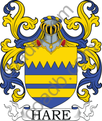 Hare Family Crest, Coat of Arms and Name History