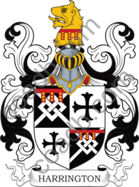 Harrington Family Crest, Coat of Arms and Name History