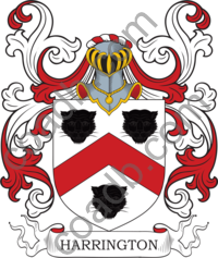 Harrington Family Crest, Coat of Arms and Name History