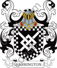 Harrington Family Crest, Coat of Arms and Name History