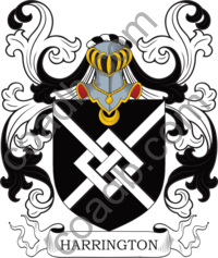Harrington Family Crest, Coat of Arms and Name History