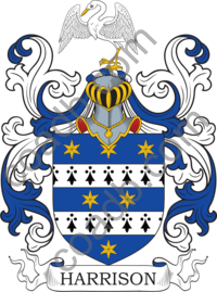 Harrison Family Crest, Coat of Arms and Name History