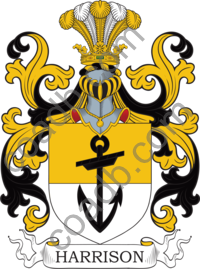 Harrison Family Crest, Coat of Arms and Name History