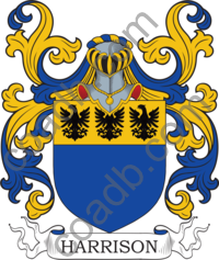 Harrison Family Crest, Coat of Arms and Name History