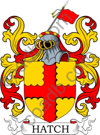 Hatch Family Crest, Coat of Arms and Name History