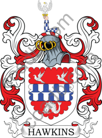 Hawkins Family Crest, Coat of Arms and Name History