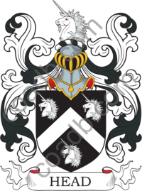 Head Family Crest, Coat of Arms and Name History