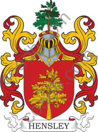 Hensley Family Crest, Coat of Arms and Name History