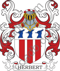 Herbert Family Crest, Coat of Arms and Name History