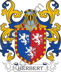 Herbert Family Crest, Coat of Arms and Name History