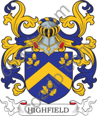 Highfield Family Crest, Coat of Arms and Name History