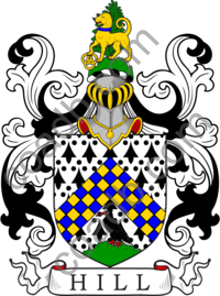 Hill Family Crest, Coat of Arms and Name History