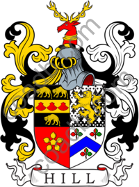 Hill Family Crest, Coat of Arms and Name History