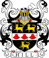 Hill Family Crest, Coat of Arms and Name History