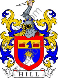 Hill Family Crest, Coat of Arms and Name History