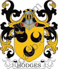 Hodges Family Crest, Coat of Arms and Name History