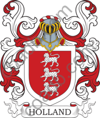 Holland Family Crest, Coat of Arms and Name History