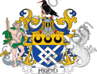 Hood Family Crest, Coat of Arms and Name History