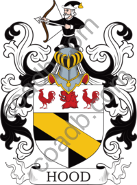 Hood Family Crest, Coat of Arms and Name History
