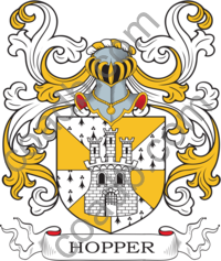 Hopper Family Crest, Coat of Arms and Name History