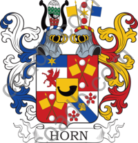 Horn Family Crest, Coat of Arms and Name History