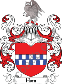 Horn Family Crest, Coat of Arms and Name History